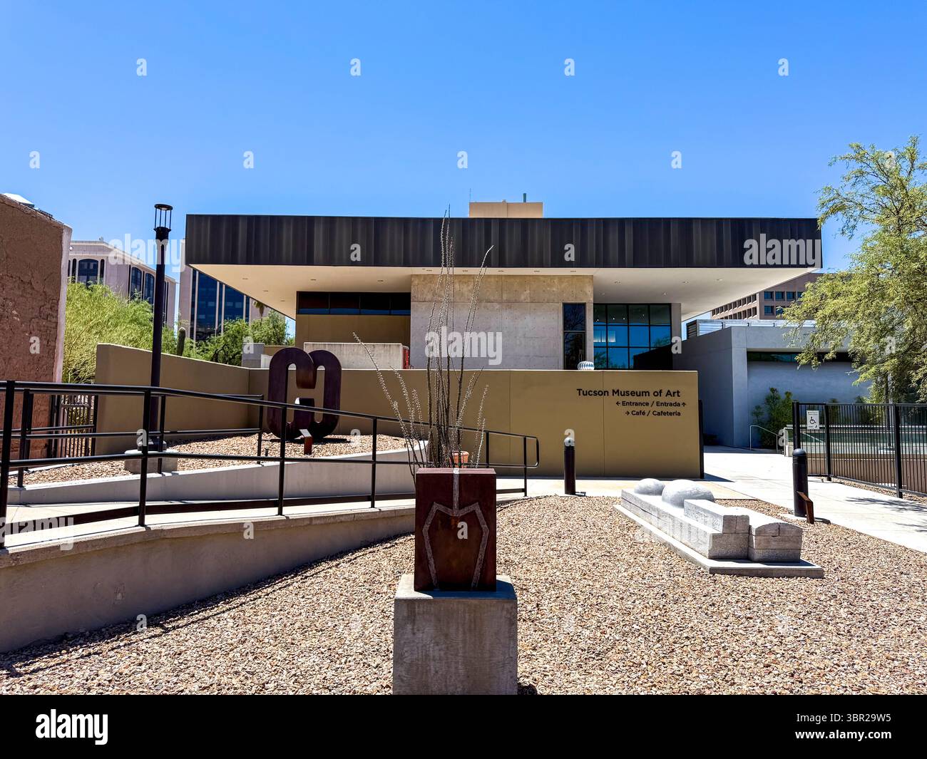 Outside the Tucson Museum of Art in downtown Tucson, Arizona Stock ...