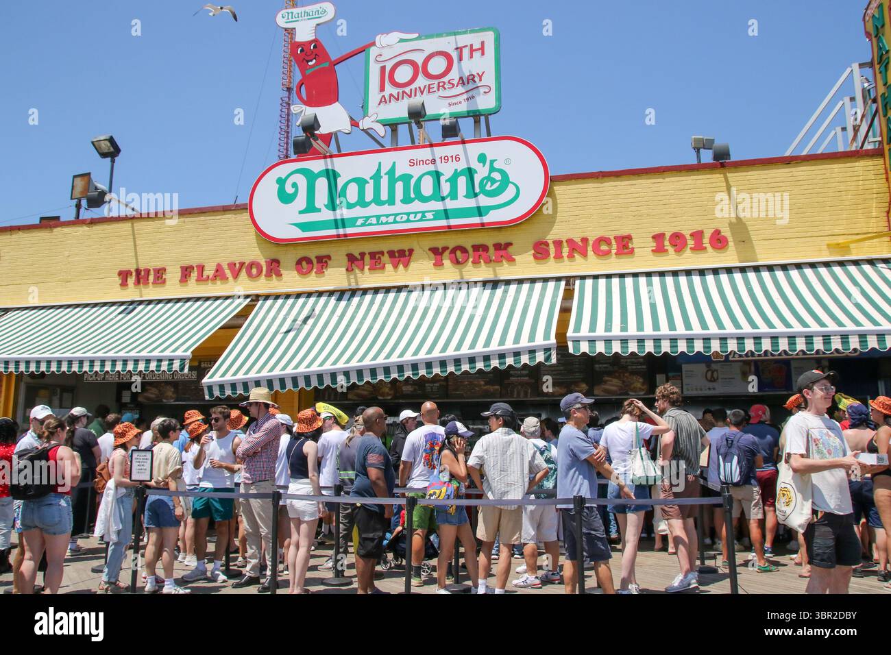 Nathan's Famous Hot Dogs at Coney Island, Brooklyn Stock Photo - Alamy