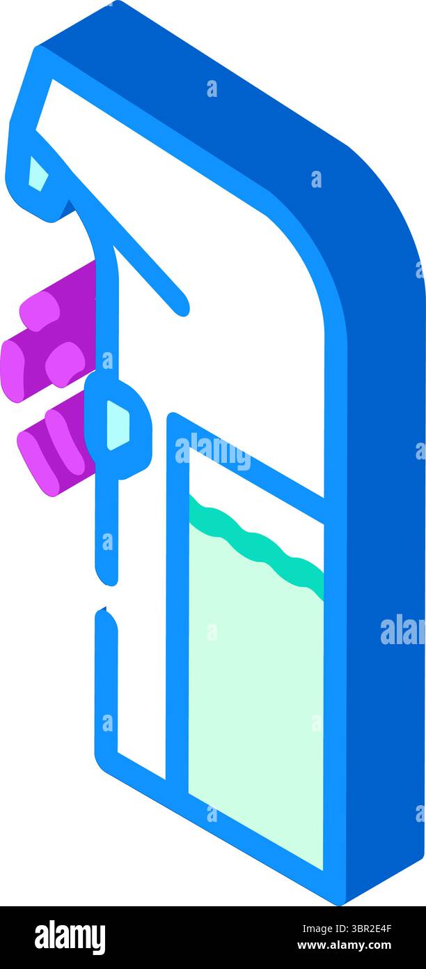 sensor activated soap dispenser isometric icon vector illustration ...