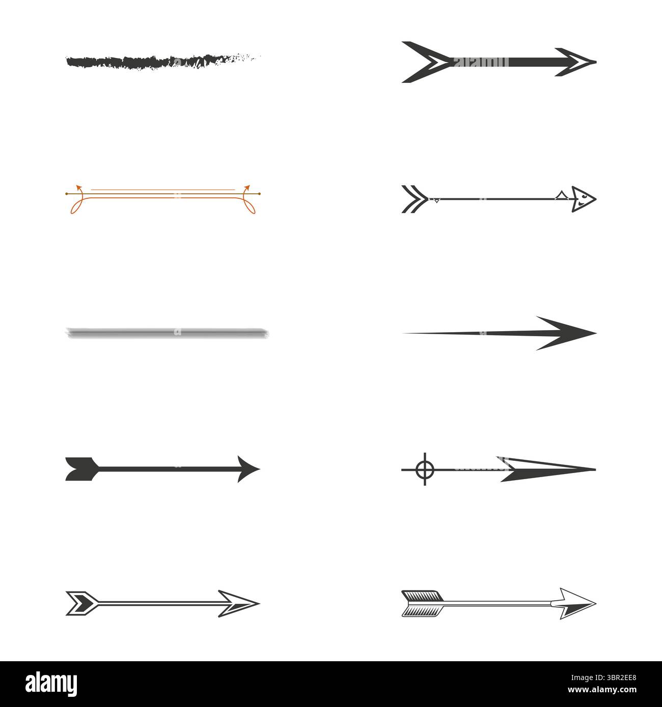Line arrow icons. Direction vector symbol. Simple black shape. Clean ...
