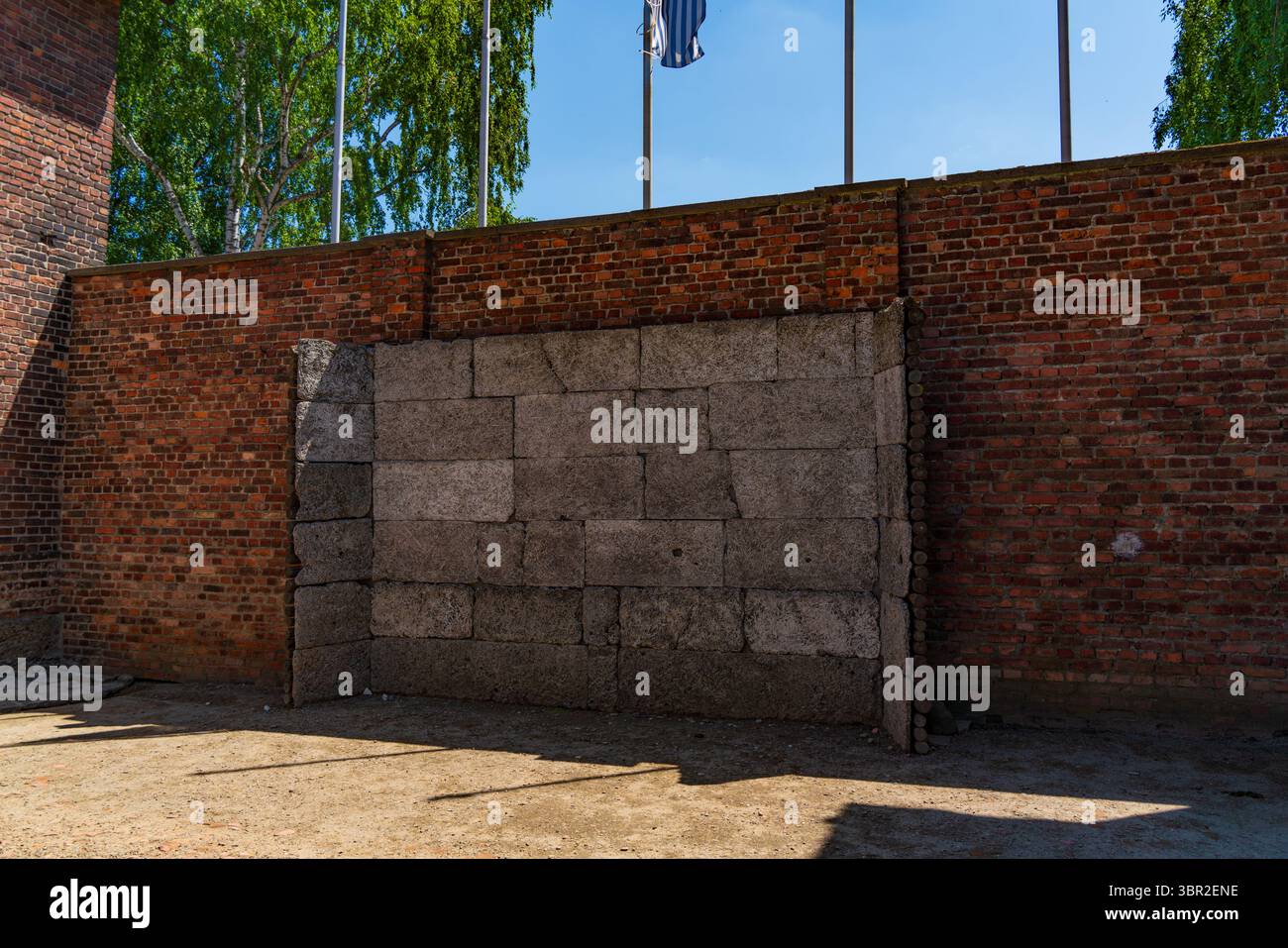 Death Wall in Auschwitz concentration camp around Krakow in Poland ...