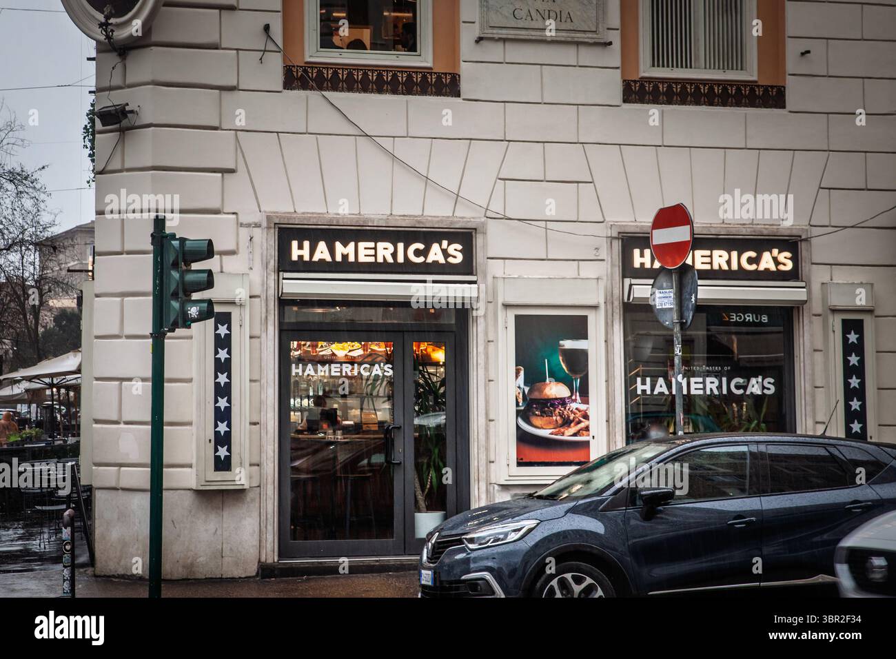 ROME, ITALY - JANUARY 15, 2025: Hamerica's burger restaurant in Rome ...