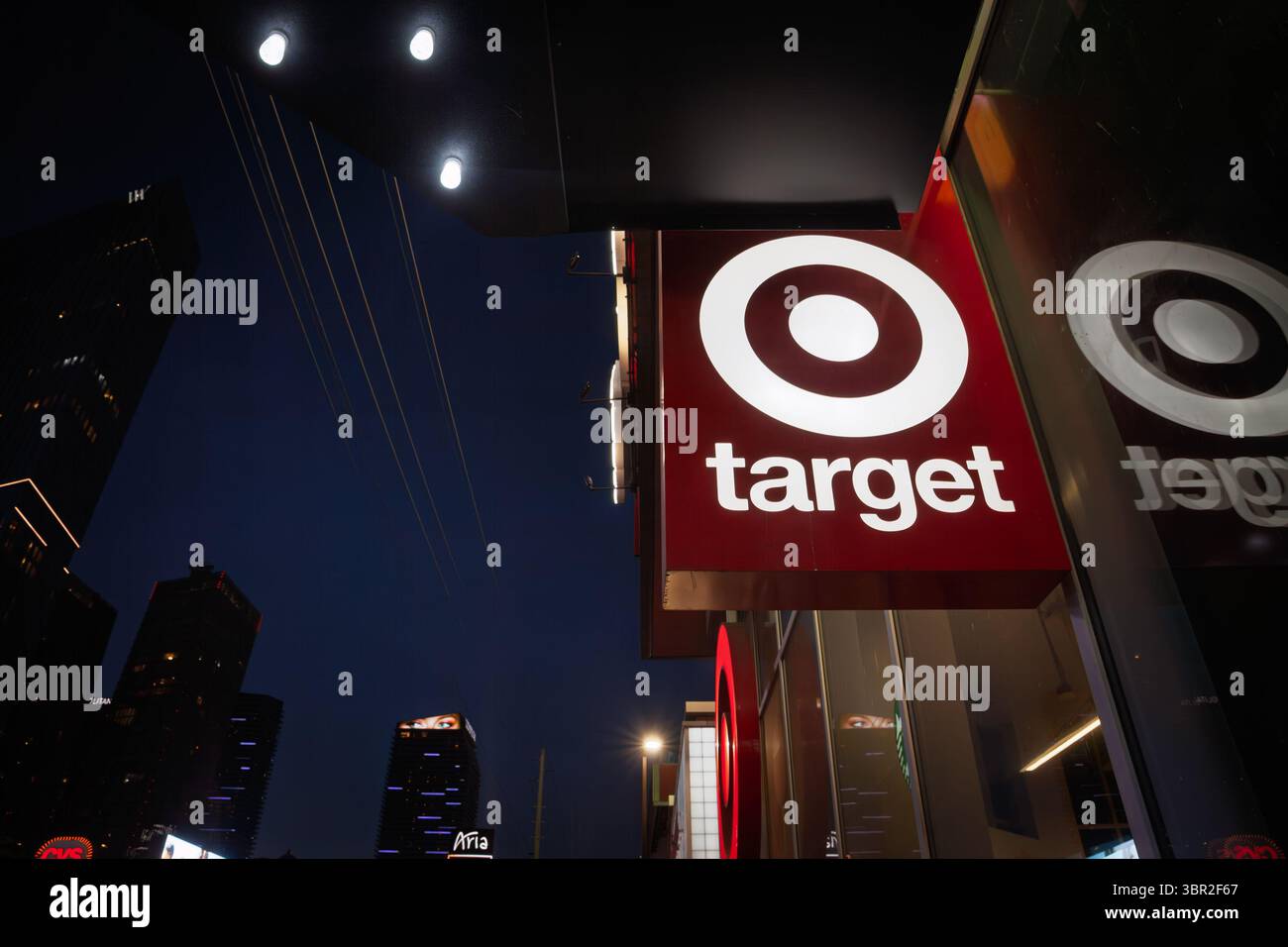 LAS VEGAS, AUGUST 21, 2024: Target bullseye sign hanging above the ...