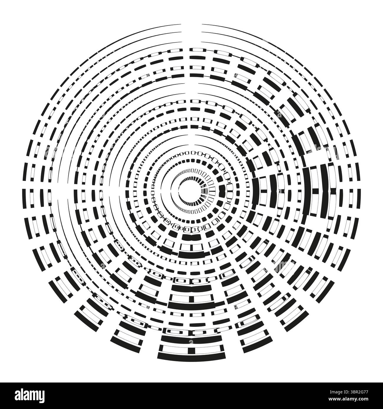 Spiral line pattern. Abstract circle form. Black white Vector ...