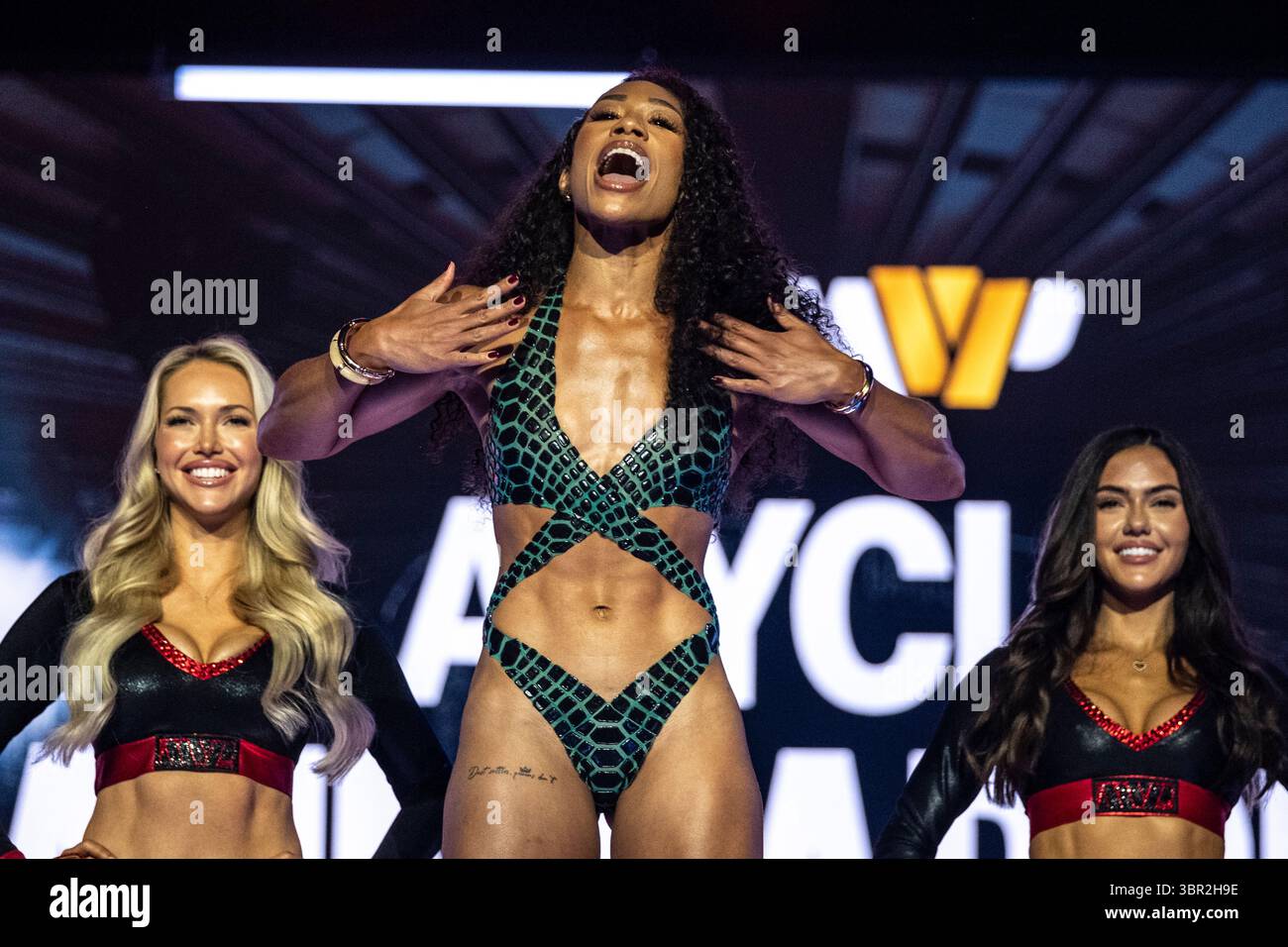 July 10, 2025, New York City, New York, USA: Women's undisputed super featherweight champion ...