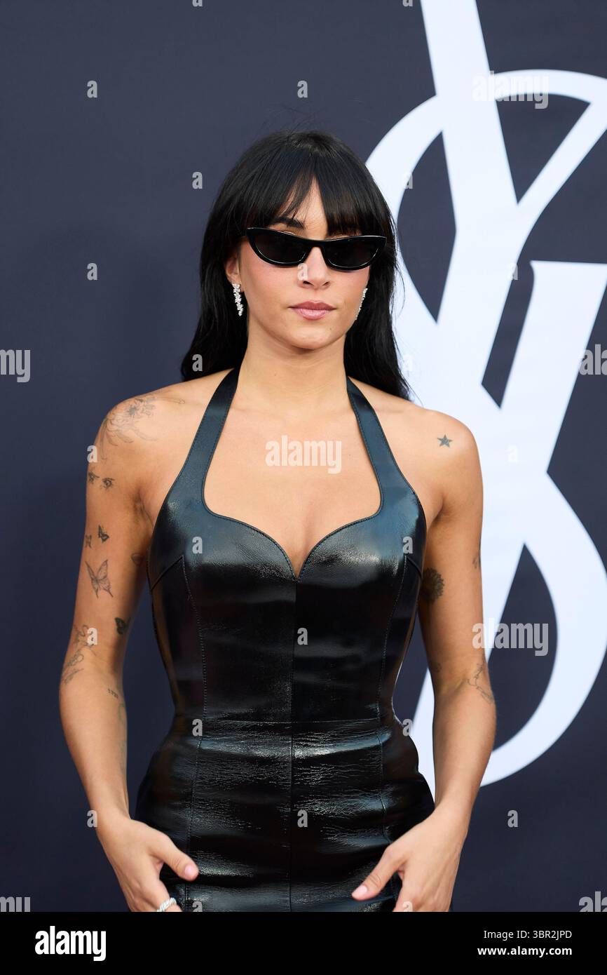 Aitana attends YSL Beauty Love Game Photocall at Reina Sofía Museum on July 10, 2025 in Madrid ...