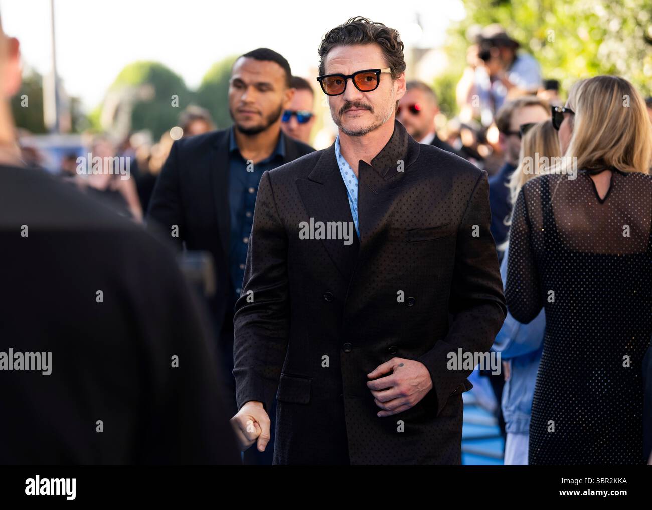 Pedro Pascal poses for photographers upon arrival at the launch event ...