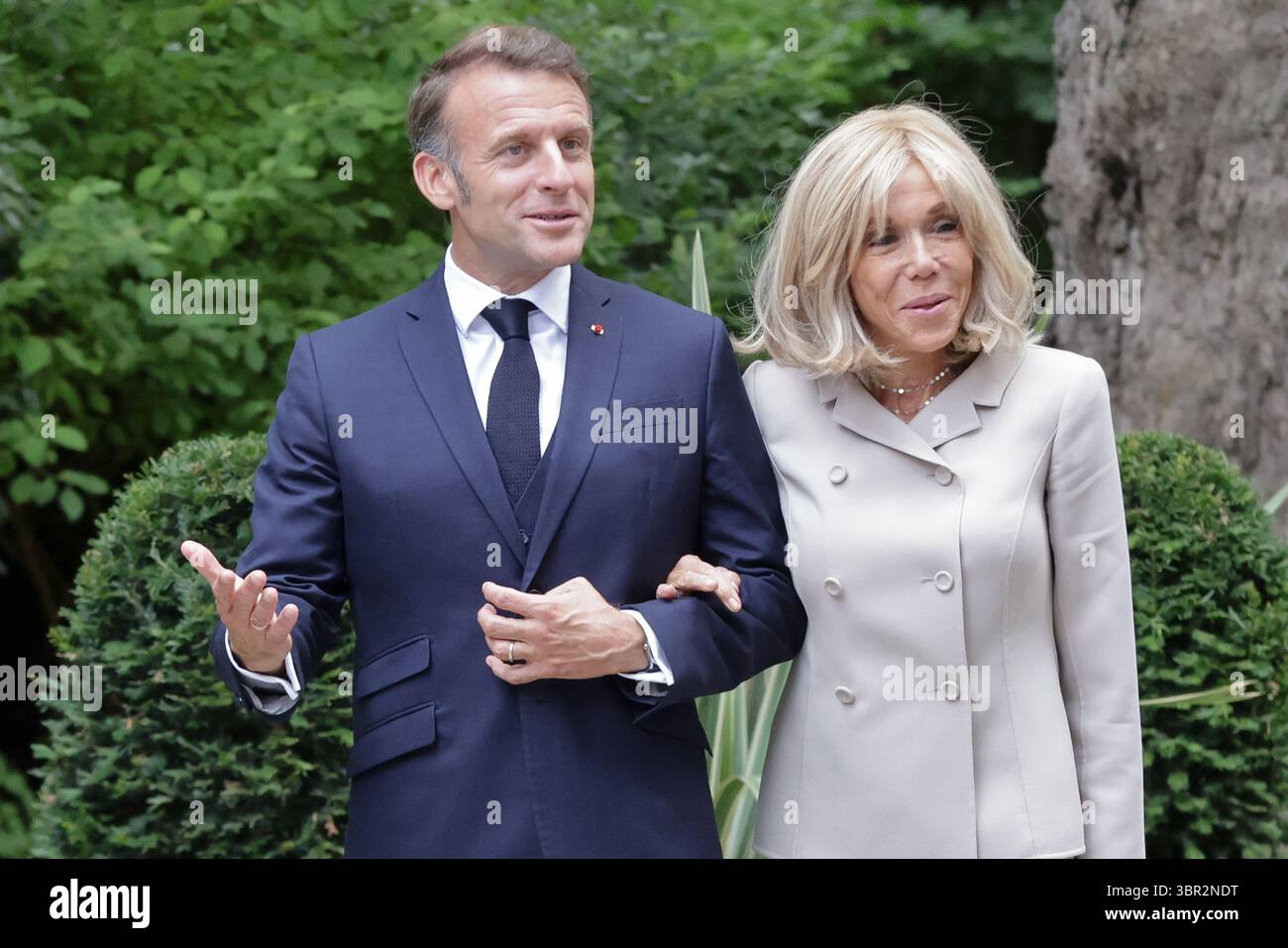 London, UK. 09th July, 2025. President of the French Republic, Emmanuel ...