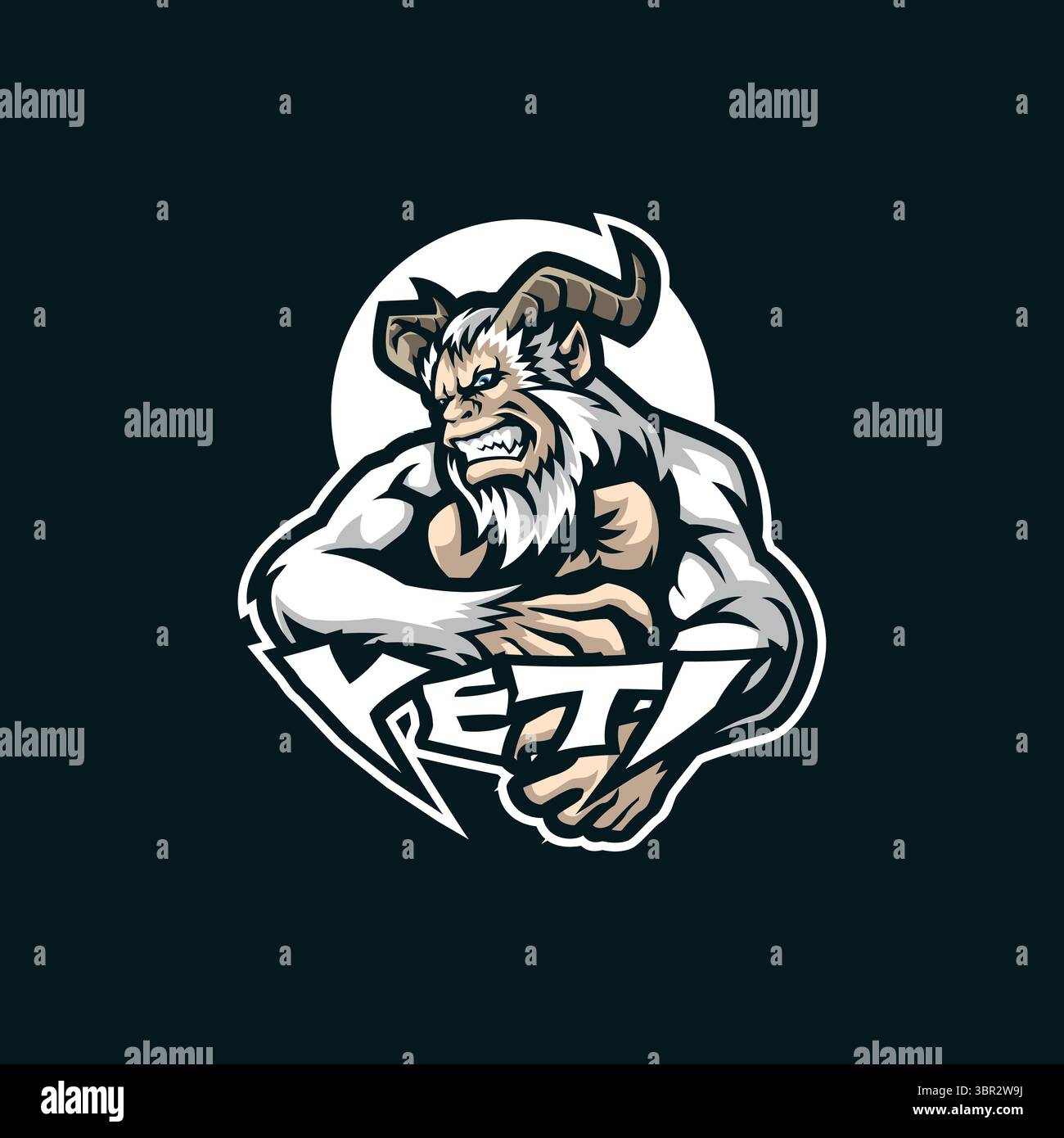 Yeti mascot logo design vector with modern illustration concept style ...