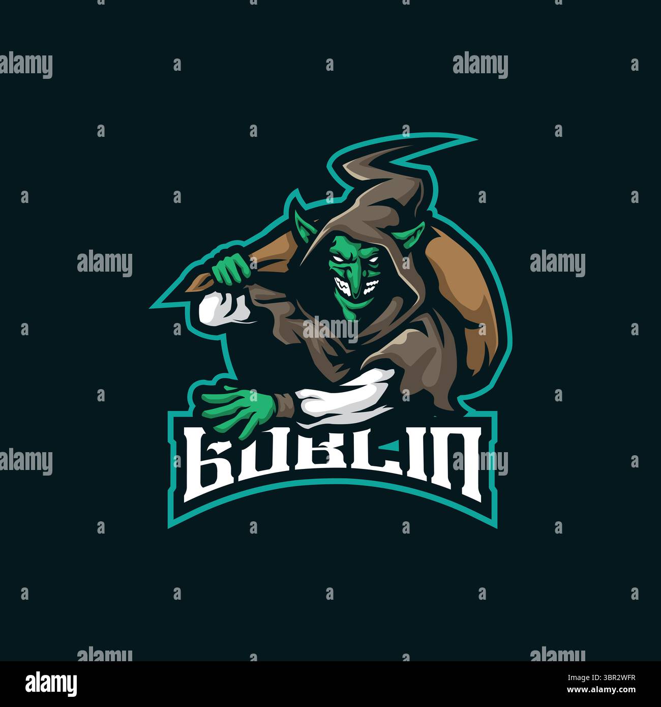 Goblin mascot logo design vector with modern illustration concept style ...
