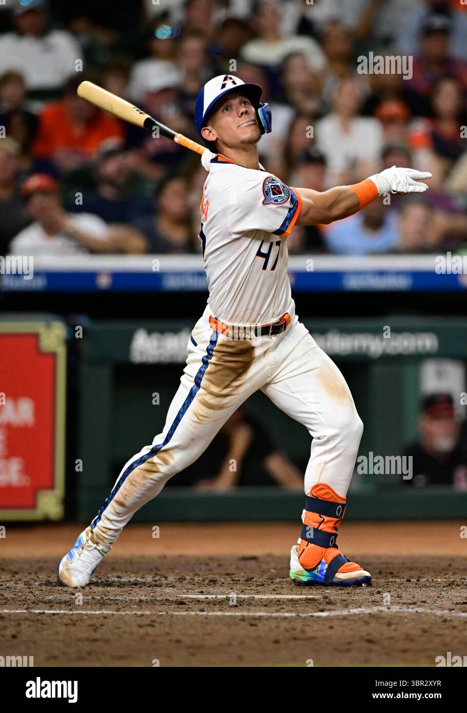 Houston Astros center fielder Kenedy Corona (47) bats in his first ...