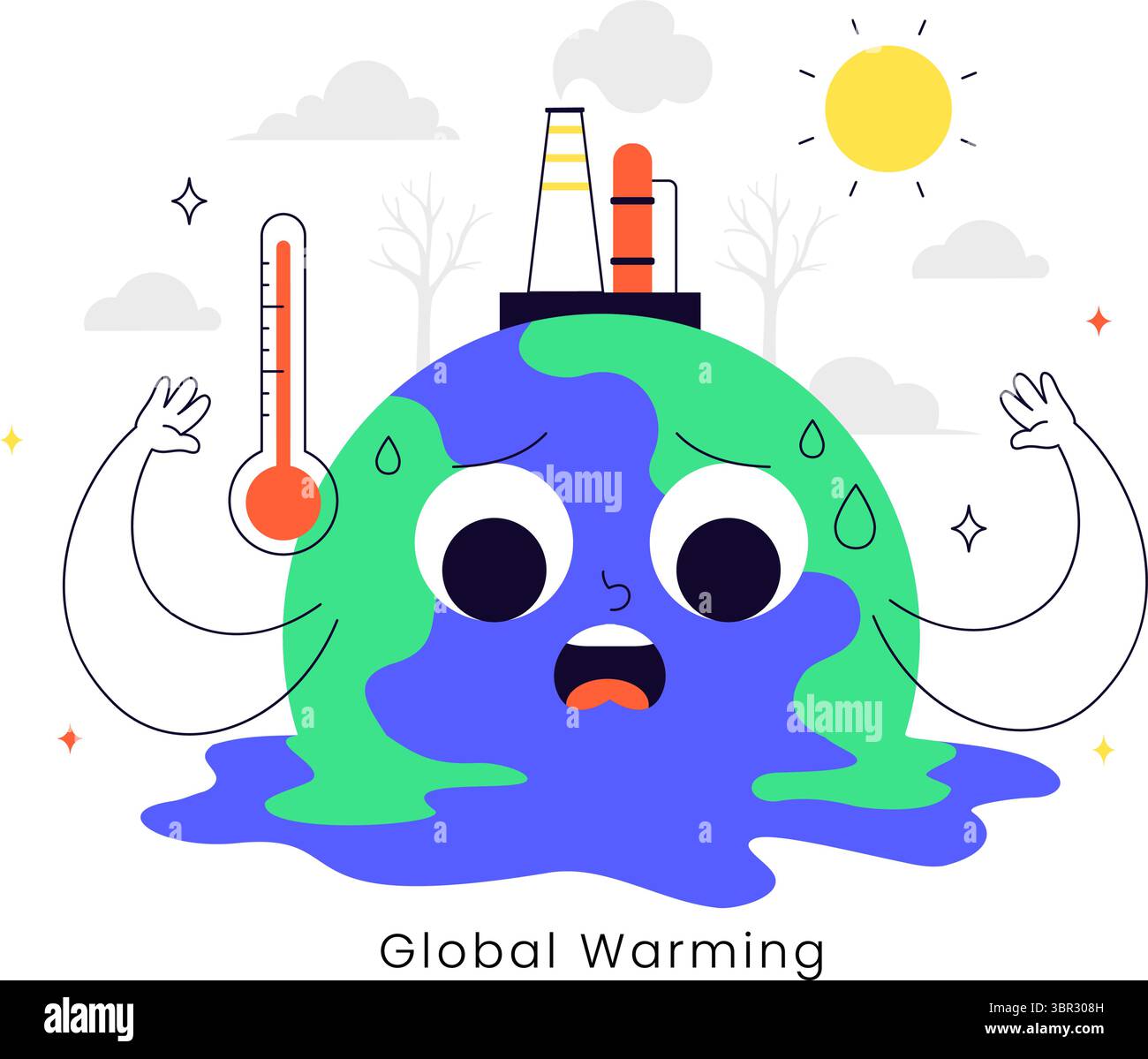 Raising awareness about climate change Stock Vector Images - Alamy