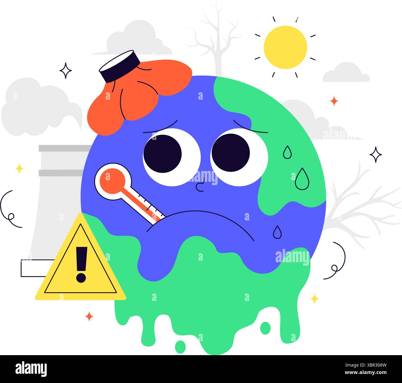 Raising awareness about climate change Stock Vector Images - Alamy