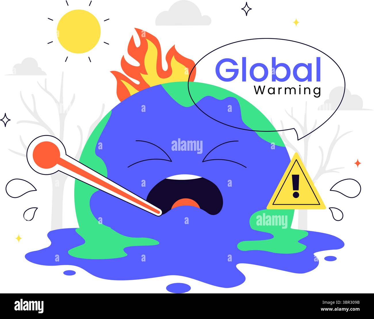 Raising awareness about climate change Stock Vector Images - Alamy