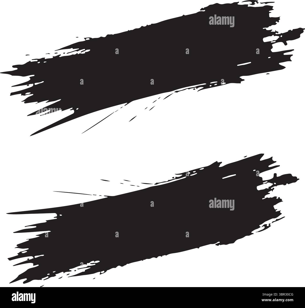 Brush Stroke Shades Vector – Artistic Paint Texture on Black Background ...