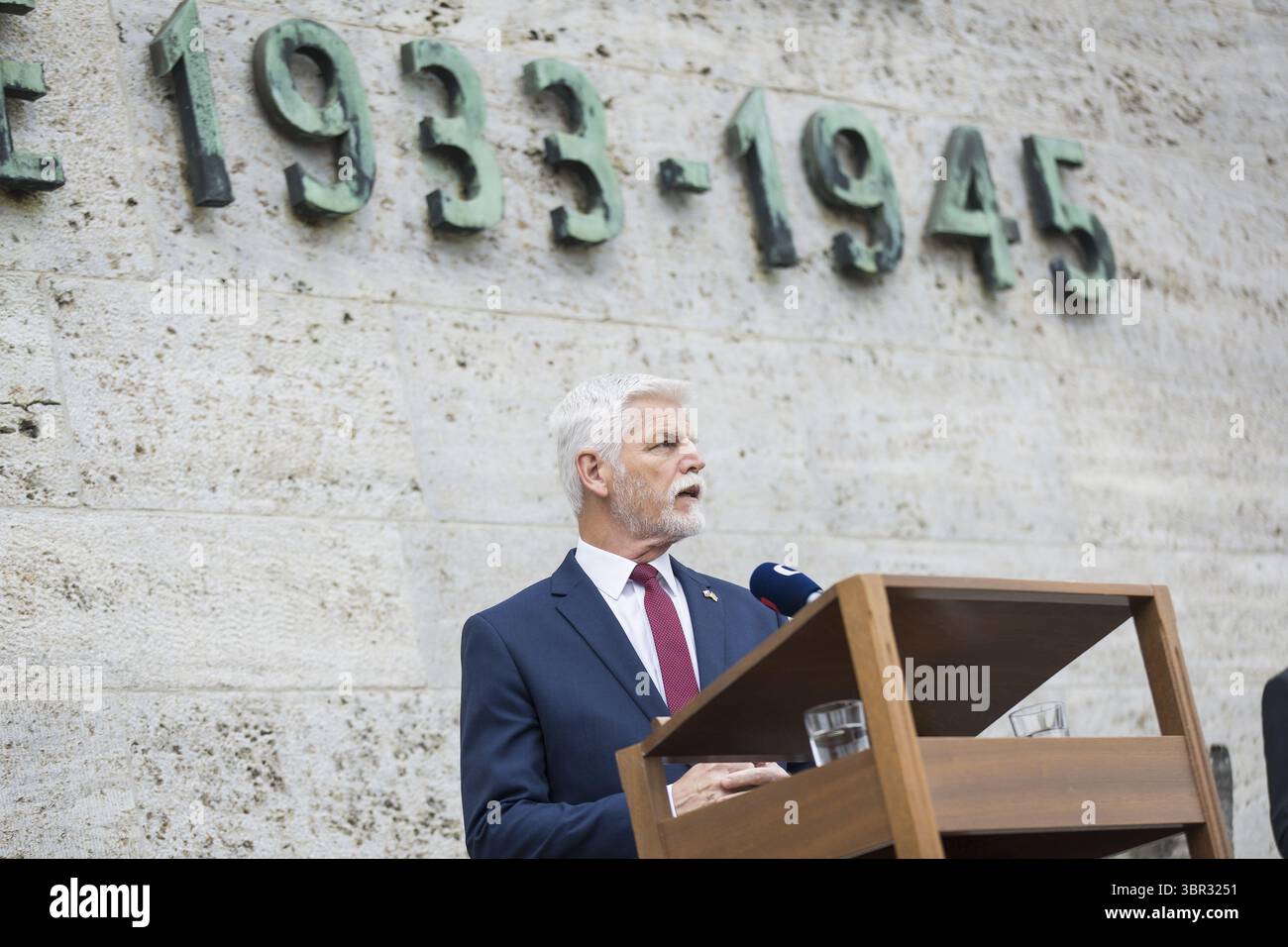 Petr Pavel (President of the Czech Republic) speaks during a visit to ...