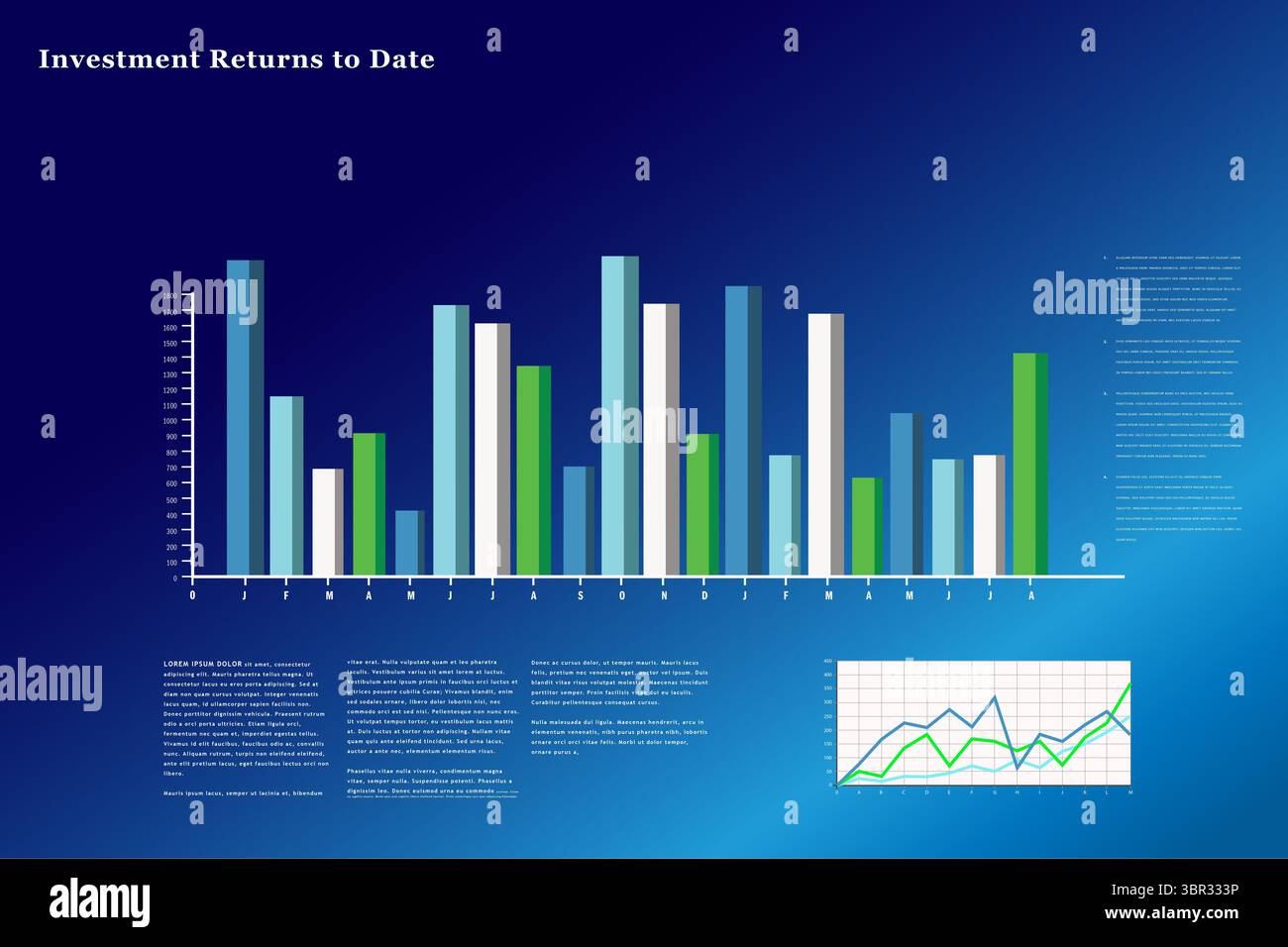 Business interface with graphs and data Stock Photo - Alamy