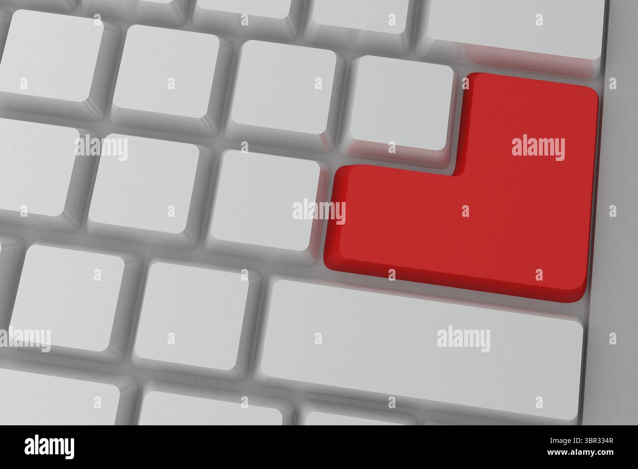 Red enter button on keyboard Stock Photo - Alamy
