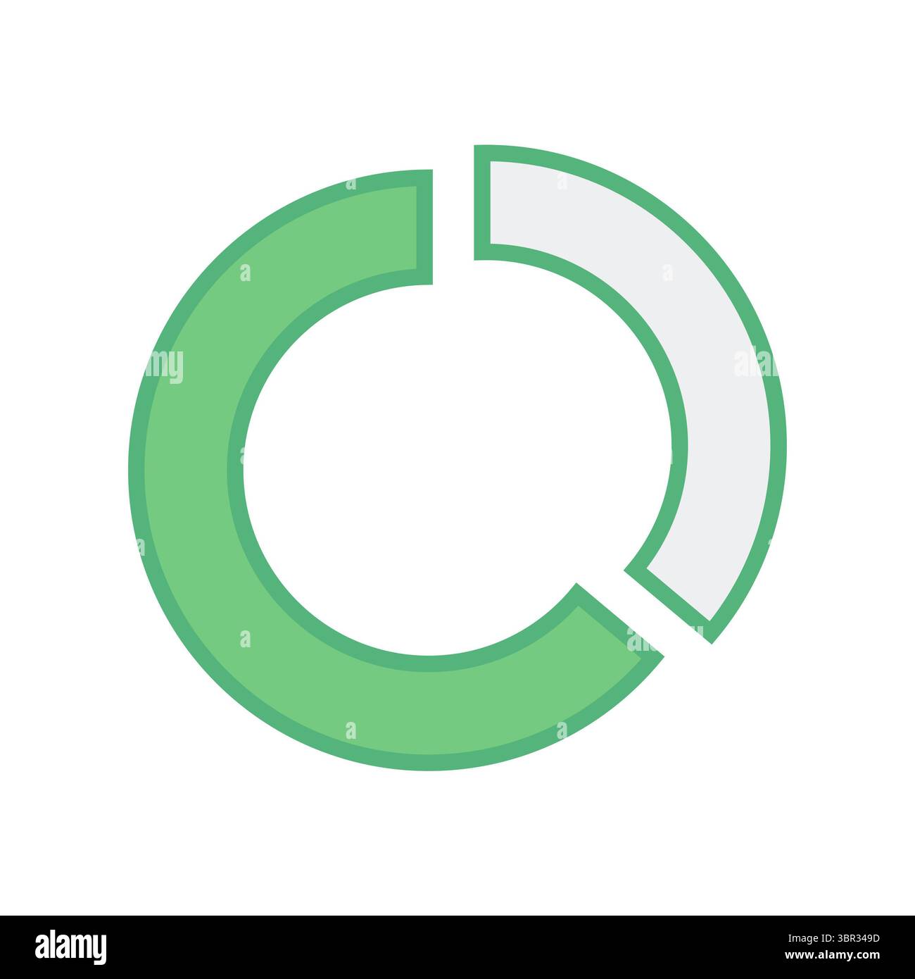 Green pie chart graph Cut Out Stock Images & Pictures - Alamy