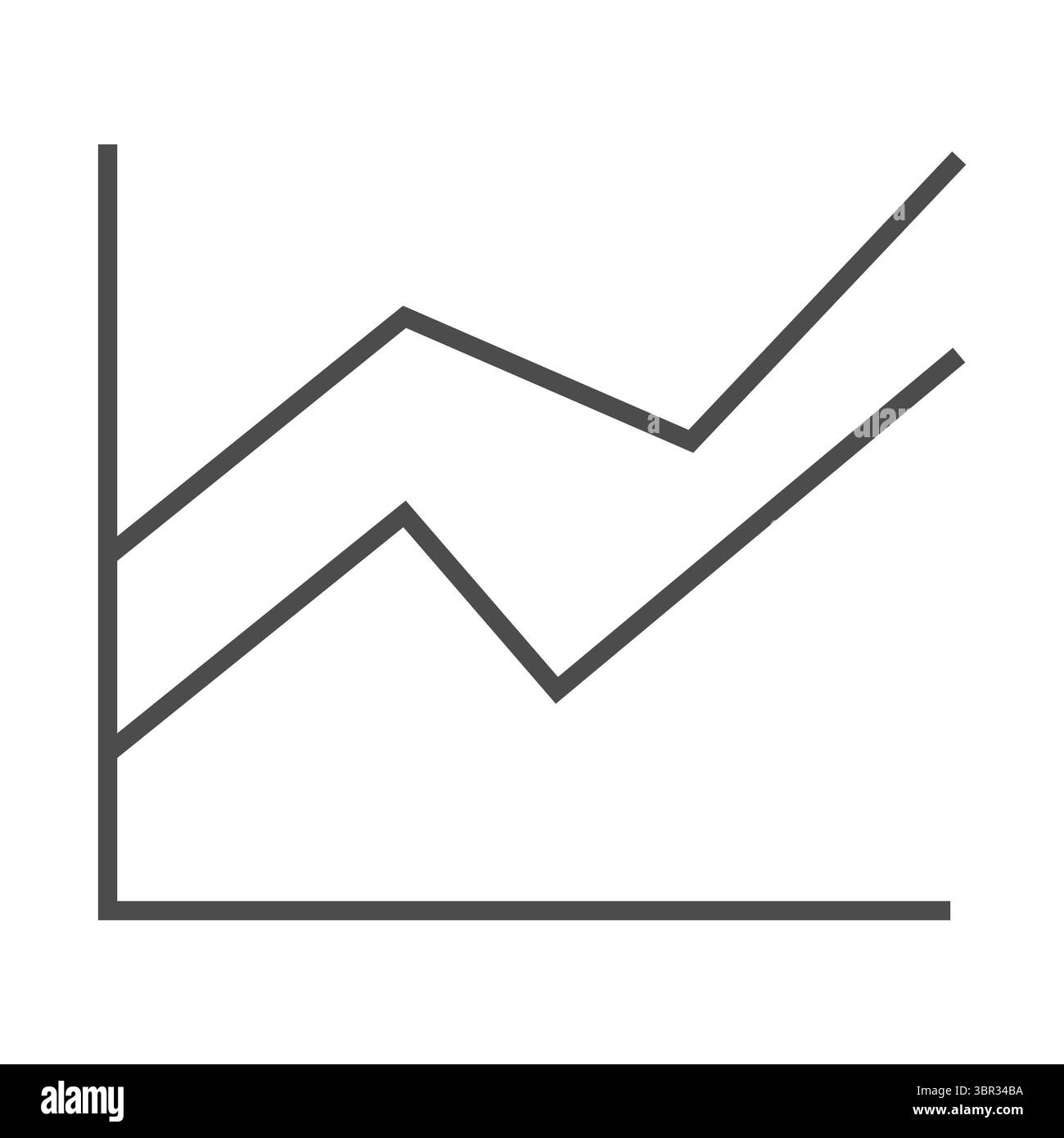 Line graph illustration Cut Out Stock Images & Pictures - Alamy