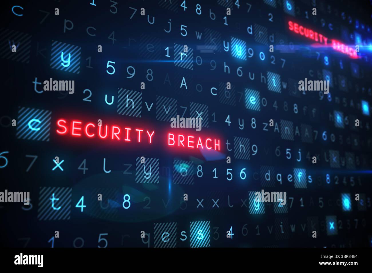 Cybersecurity data breach alert futuristic hi-res stock photography and ...