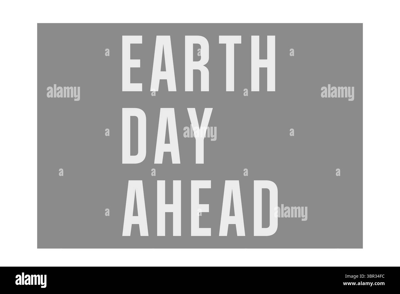 Three-line white uppercase typographic design is appearing on medium ...