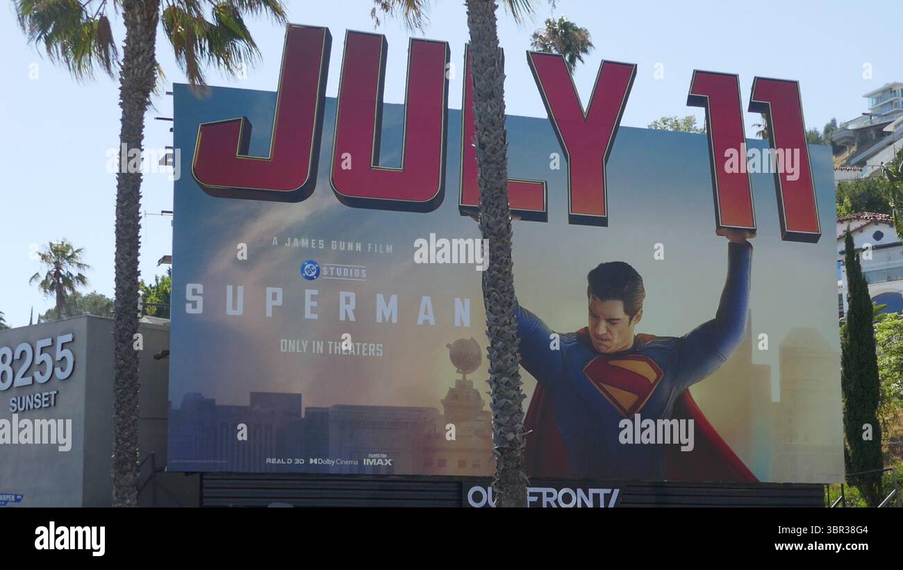 Los Angeles, California, USA 10th July 2025 Superman Billboard with ...