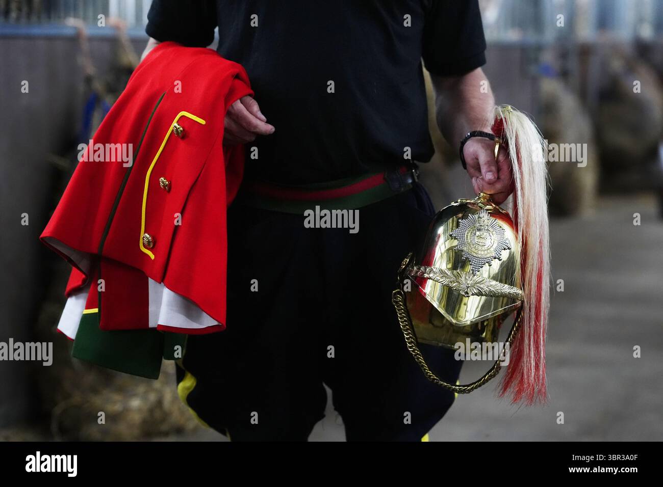 Corporal English from Edmonton, Alberta, Canada holds the regimental ...