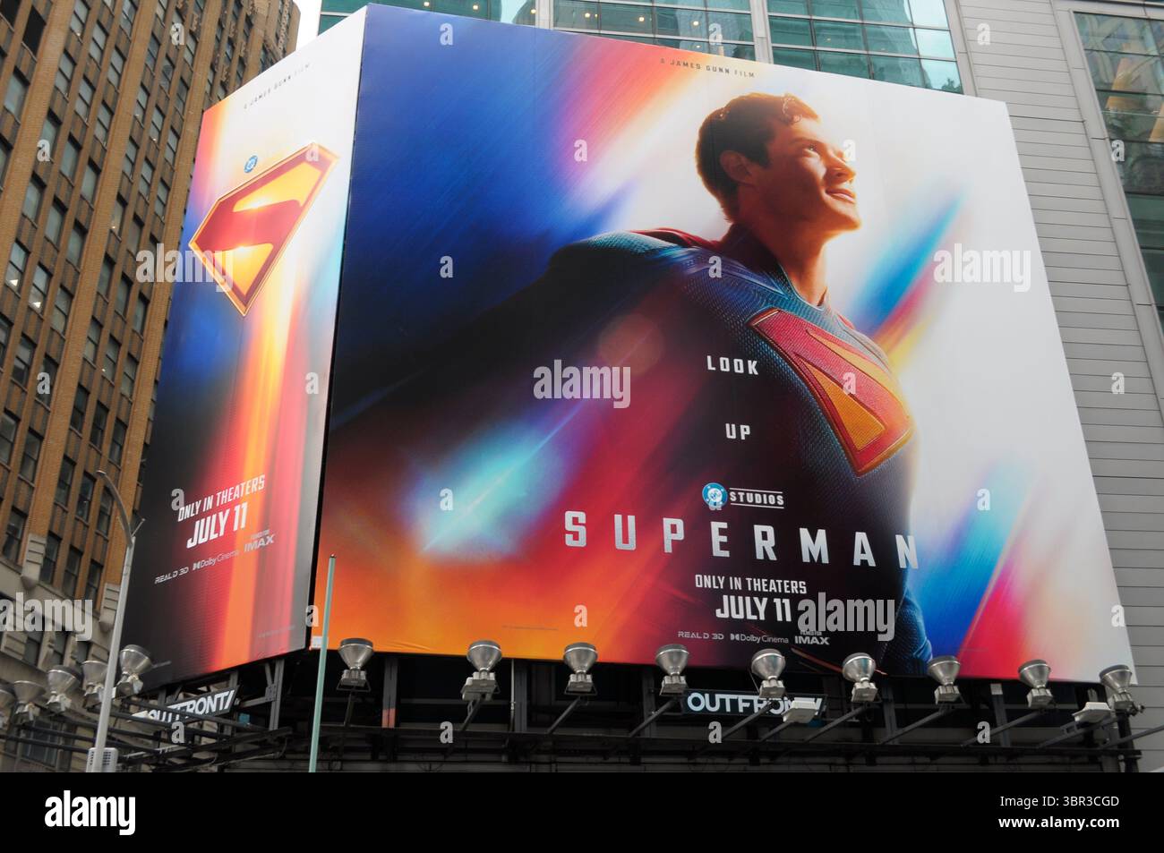 A billboard for the superhero movie, “Superman," is seen in Times ...