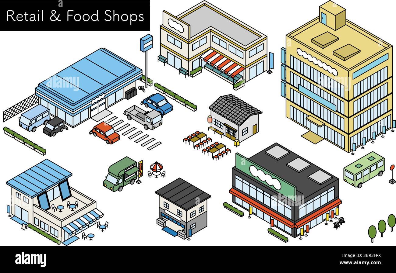 Convenience store, supermarket, drugstore, shop, cafe, food truck ...