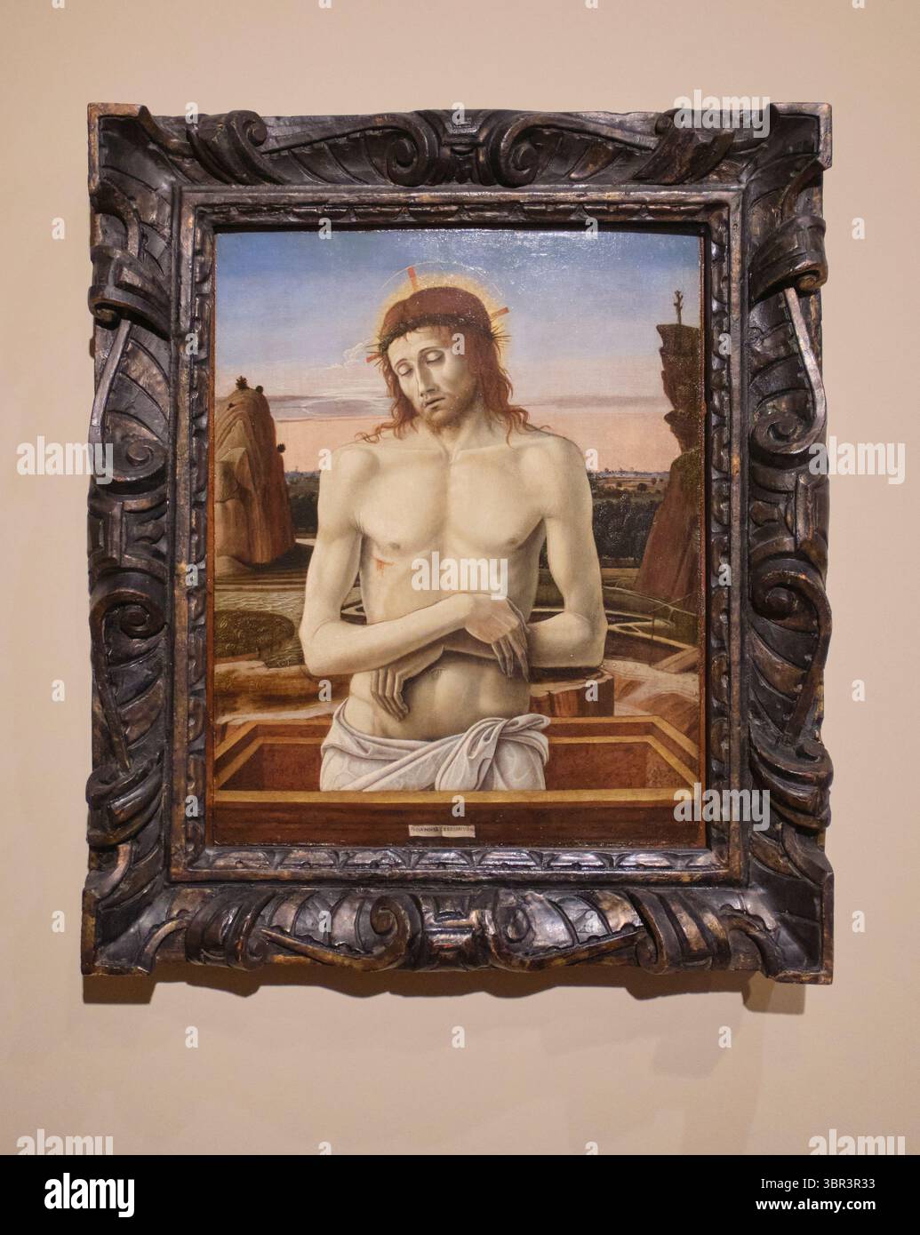 Pieta of a dead, pale, skinny Jesus Christ by Giovanni Bellini. At the ...