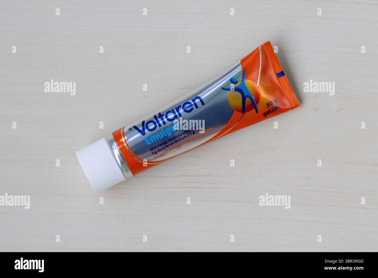 Unopened Voltaren Emulgel 50gm tube with diclofenac diethylamine. A ...