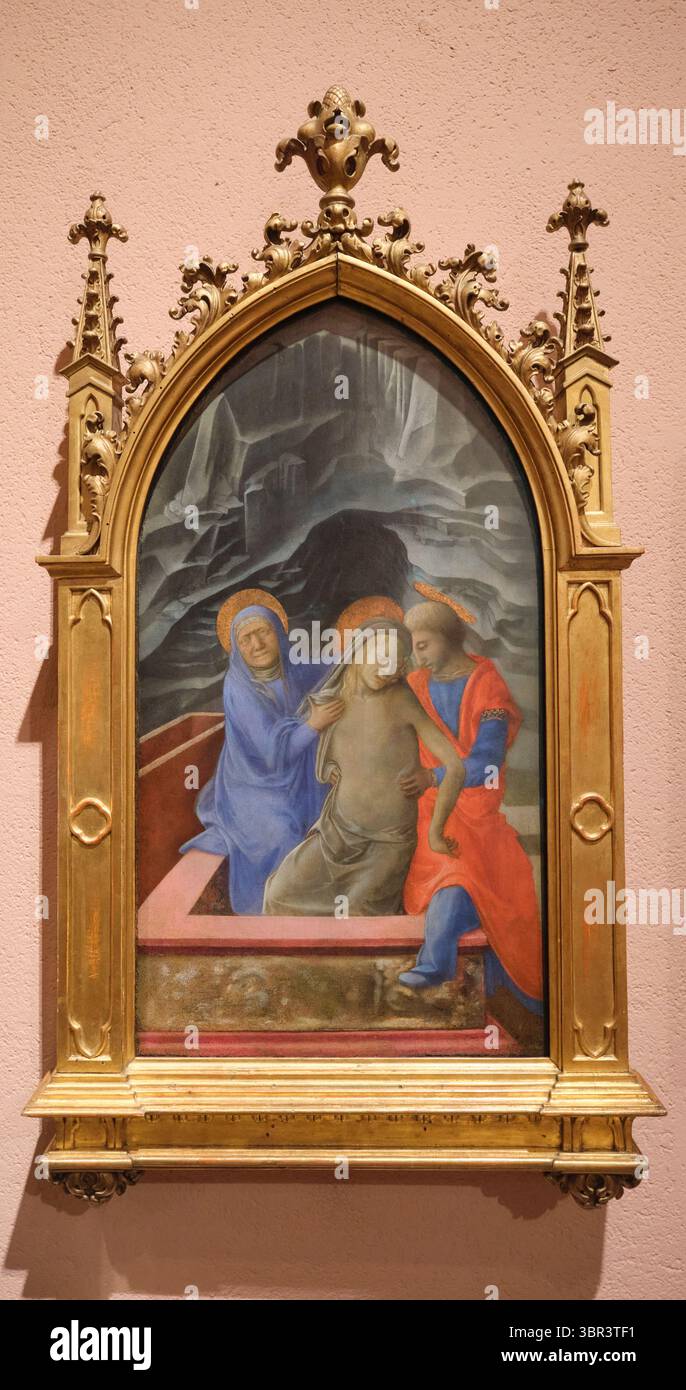 The death of Jesus Christ with the Virgin Mary, Pieta, by Filippo Lippi ...