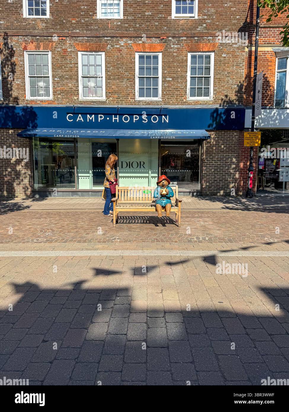 July 2025 Repaired Paddington Bear Statue Sitting on His Bench on the ...