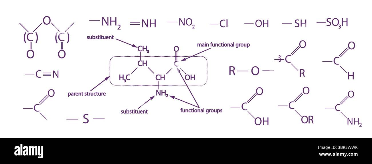 Chemical formulas. School science not AI Vector illustration Stock ...