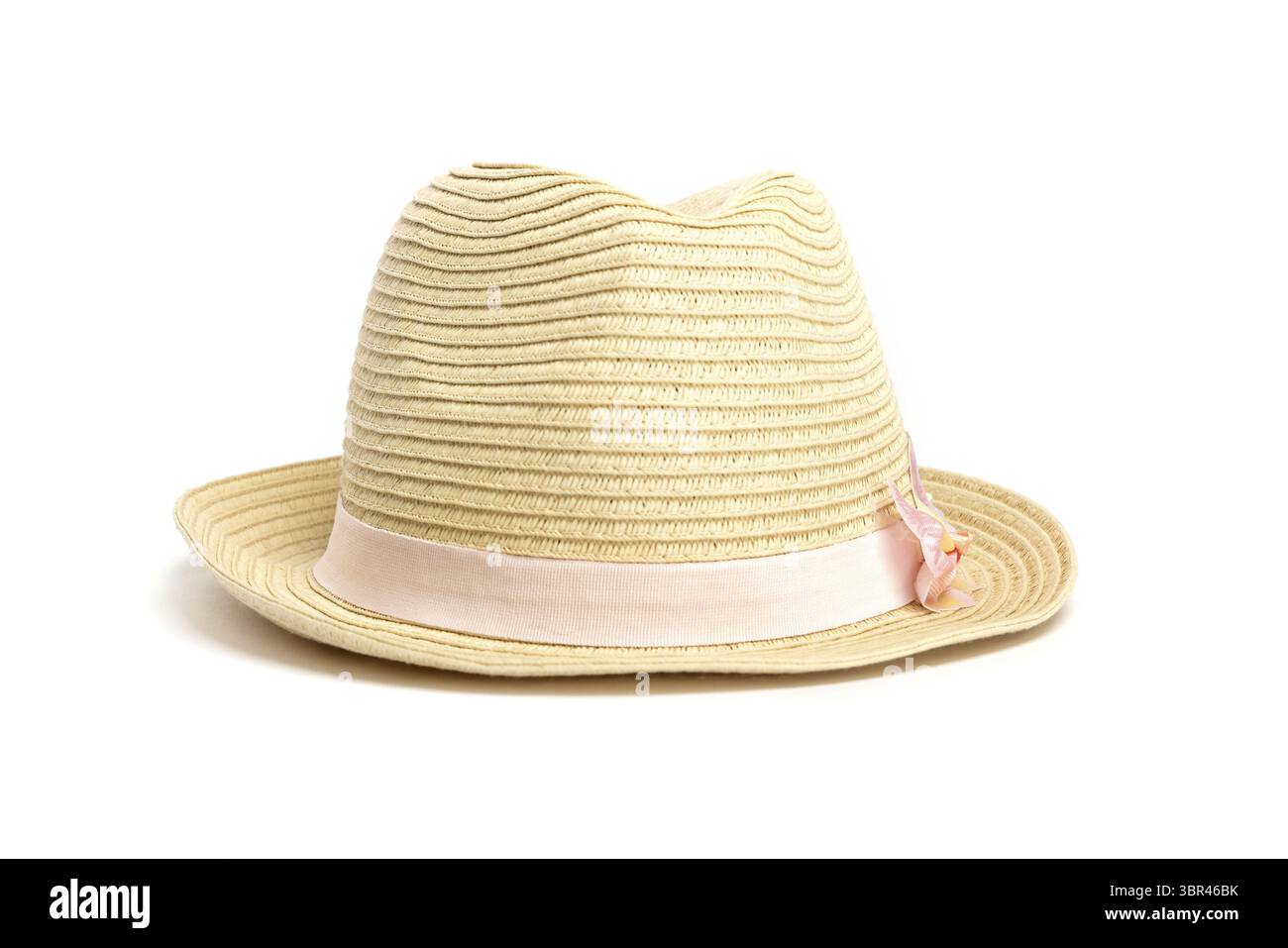 Shot straw hat on Cut Out Stock Images & Pictures - Alamy