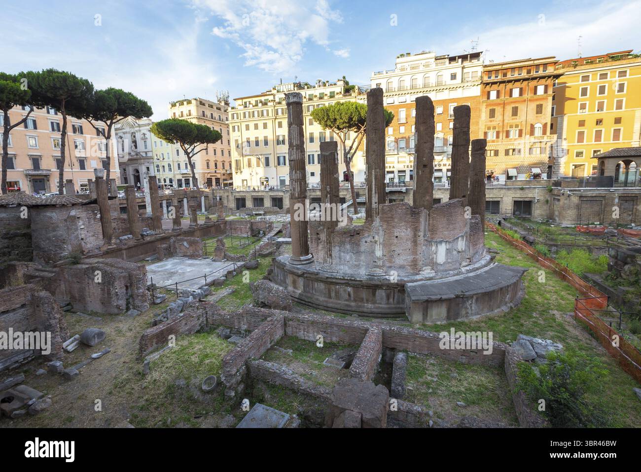 View of Largo di Torre Argentina - a square in Rome, which hosts four ...