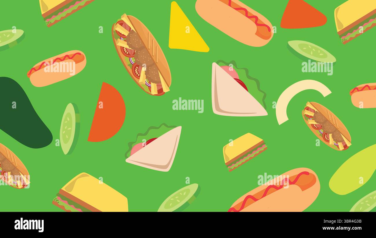 Foodie street food Stock Vector Images - Alamy