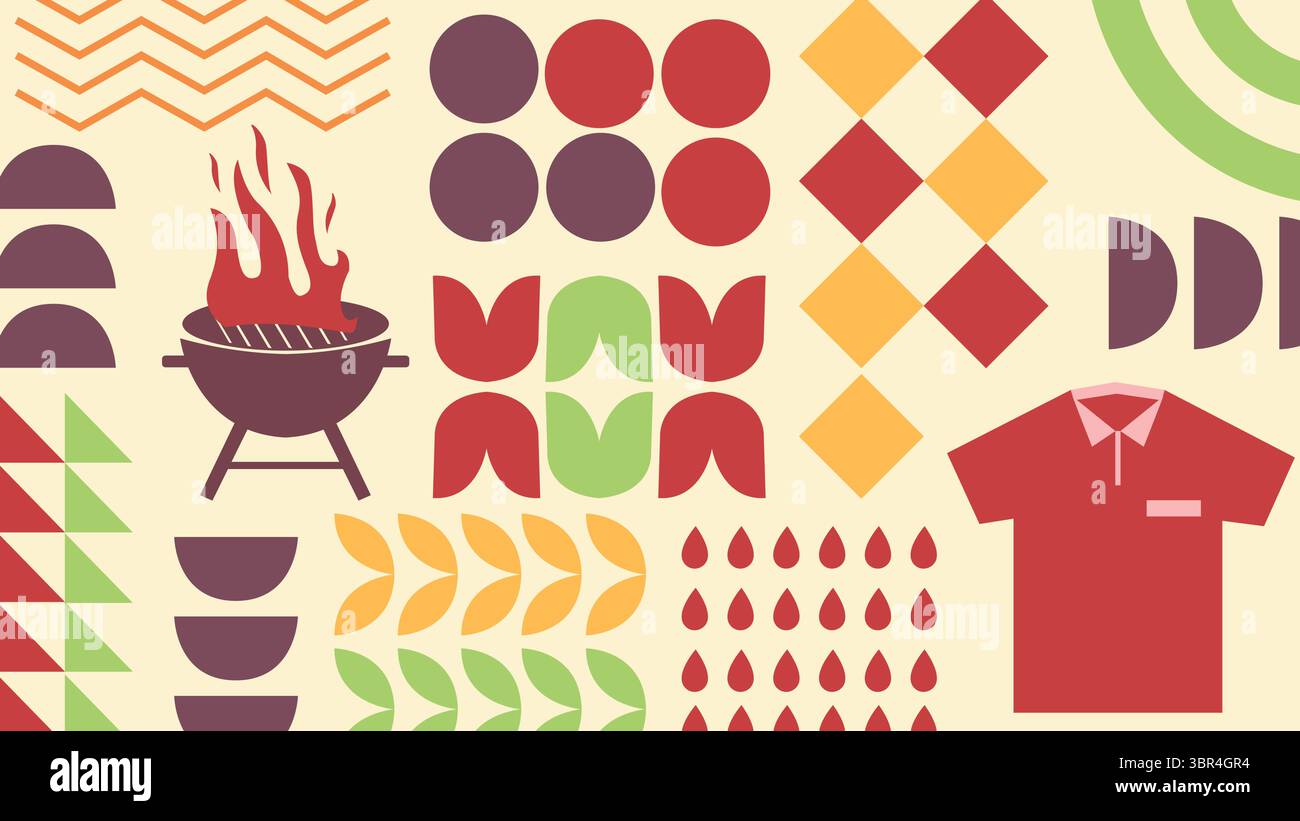 Grill and Polo Shirt Background Stock Vector Image & Art - Alamy