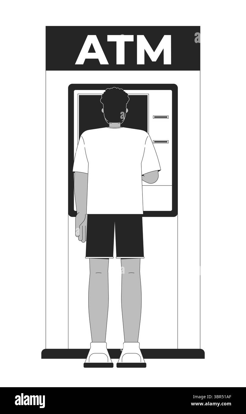 Person using atm image Cut Out Stock Images & Pictures - Alamy