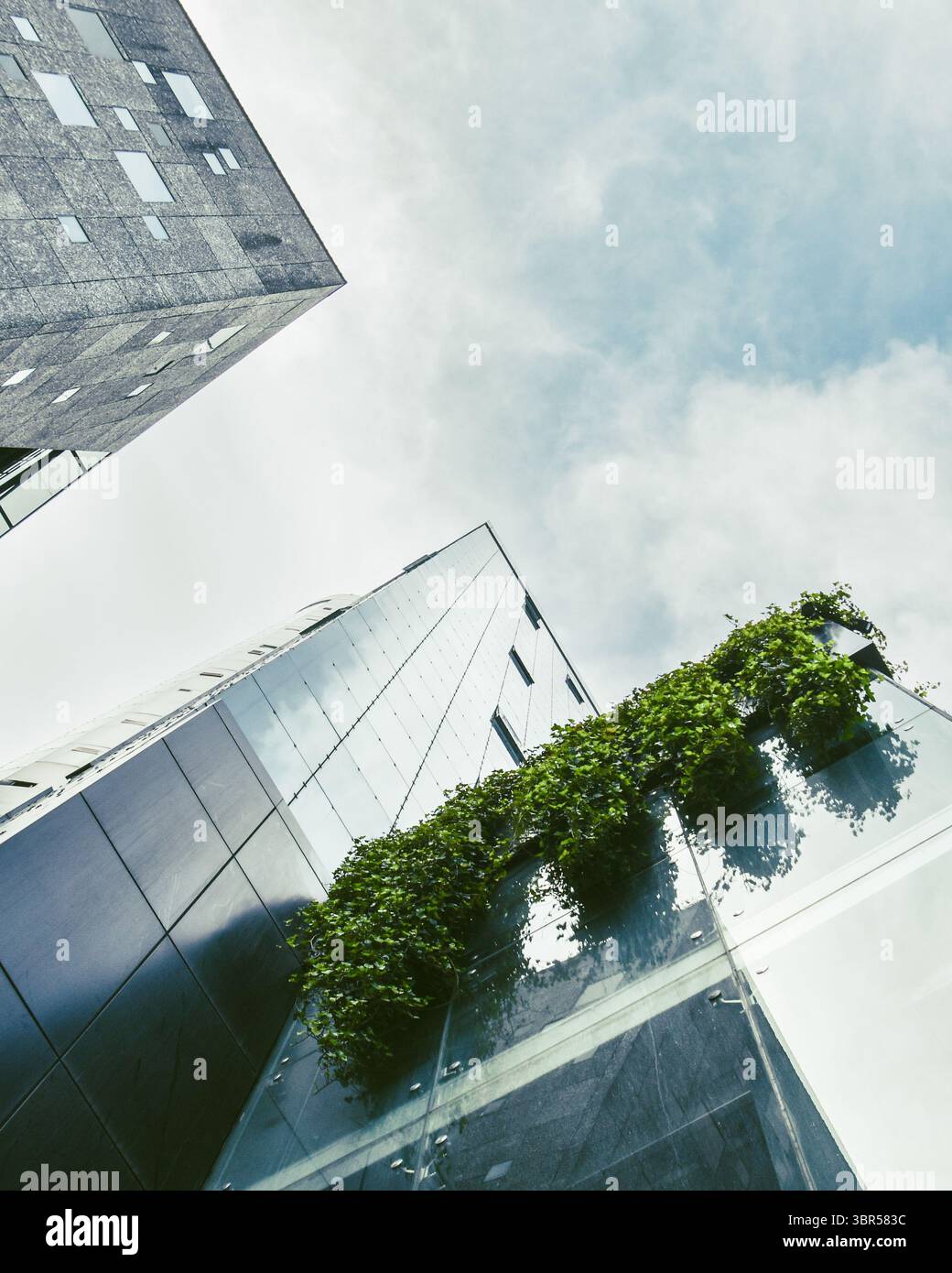 Tbilisi, Georgia - 27th may, 2025: Upward view financial business hub ...