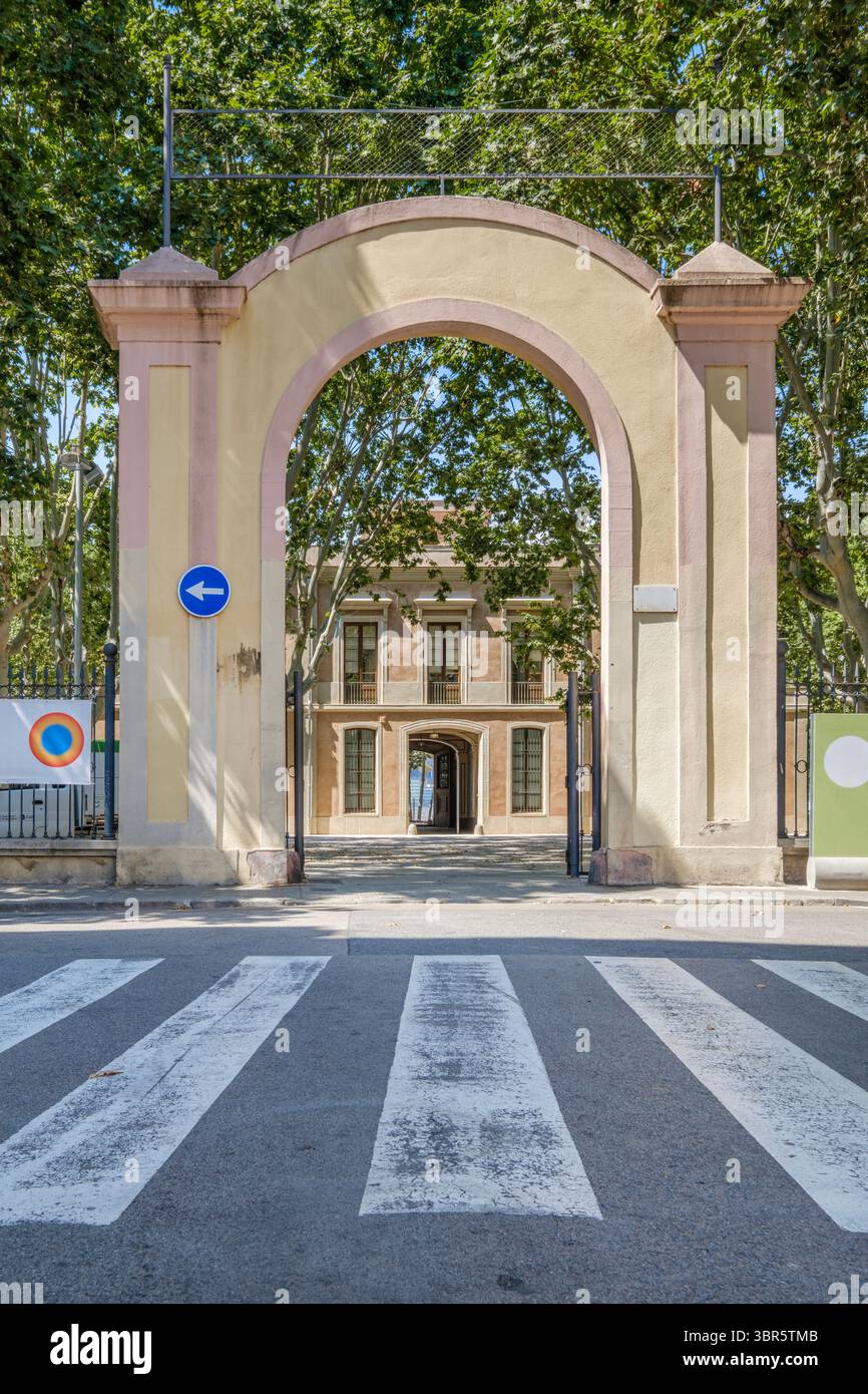 Historic Stone Archway Entrance to Parc de Espanya Industrial in ...