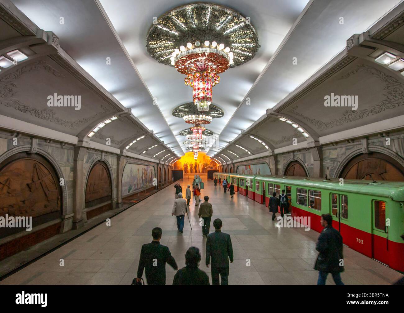 North Korean people in Yonggwang station, DGC, Pyongyang, North Korea ...