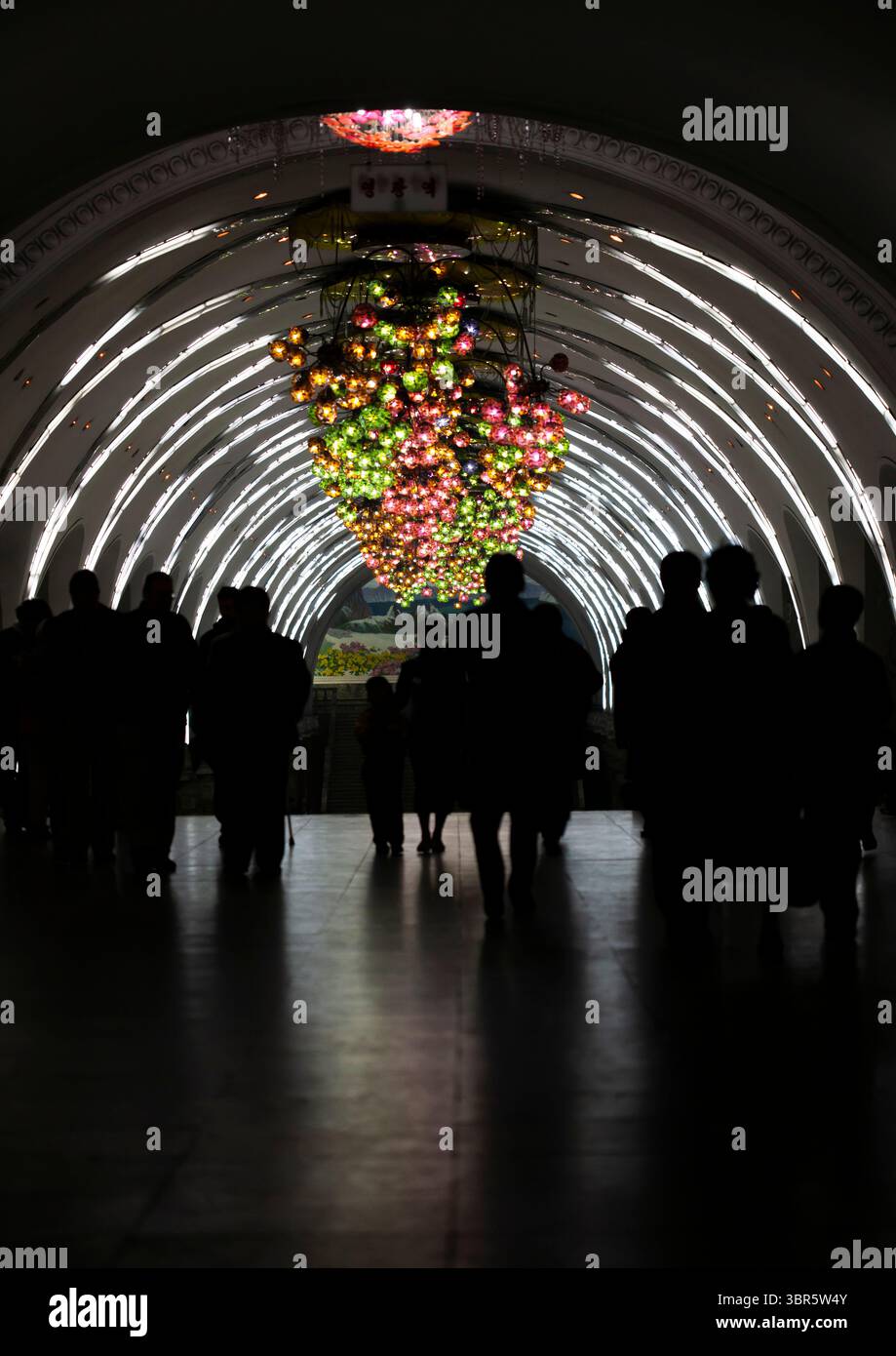 North Korean people in Yonggwang metro station, DGC, Pyongyang, North ...
