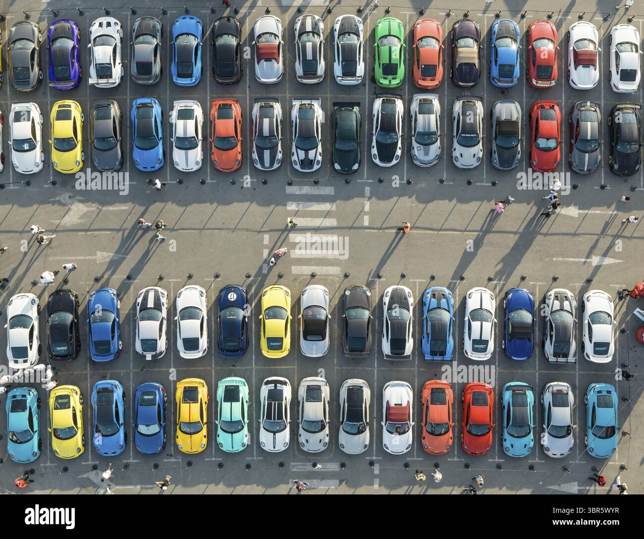 Dubai, United Arab Emirates - 16 June 2025: Aerial view of a neatly ...