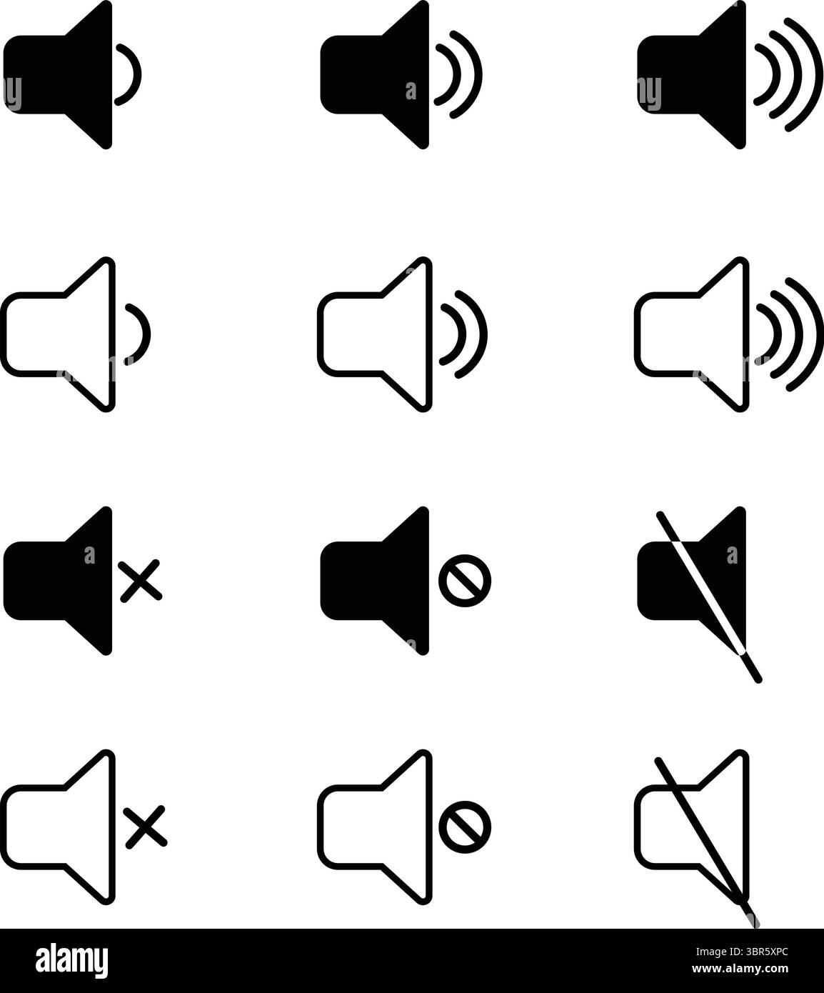 Volume sound sign symbol Black and White Stock Photos & Images - Alamy