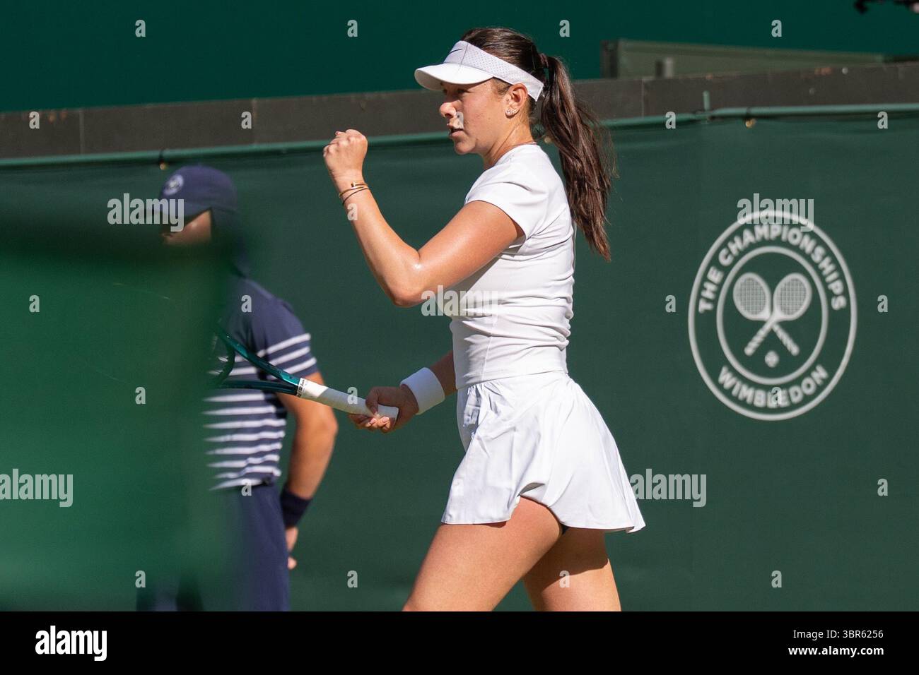 LONDON, ENGLAND - JULY 8: Amanda Anisimova of The USA during Wimbledon ...
