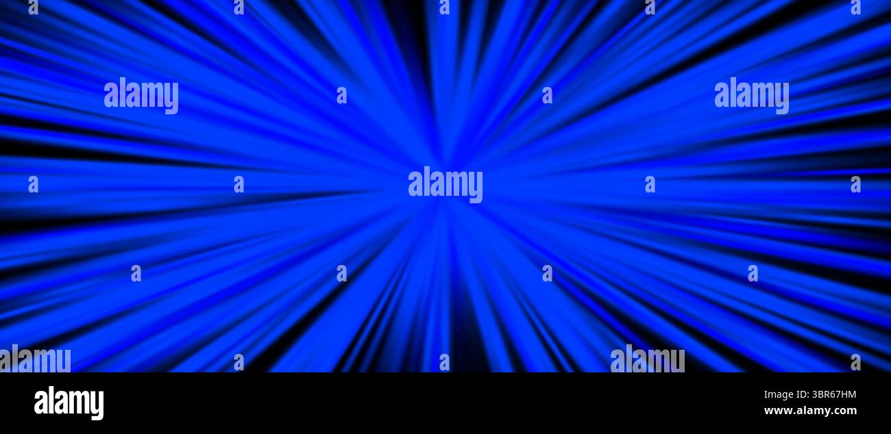 Explosive blue light rays, radiate lines burst effect. Sunburst beams ...