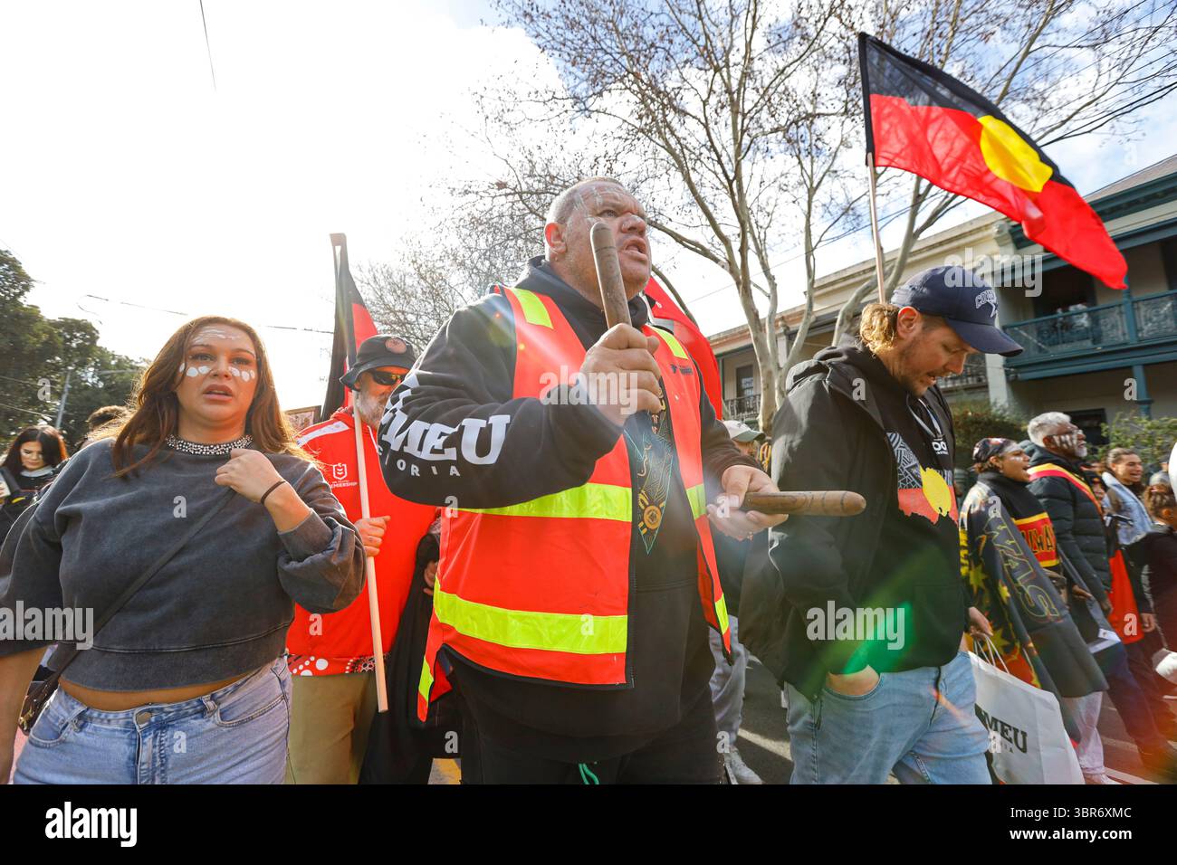 Participants chant slogans during the VIC NAIDOC March The 2025 NAIDOC ...