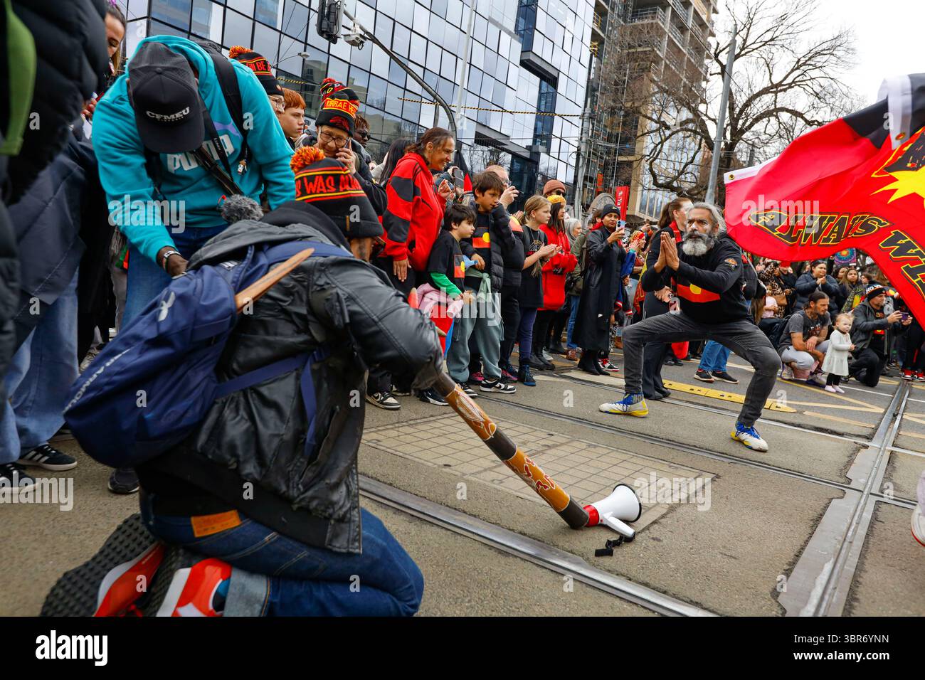 Participants perform a traditional dance during the VIC NAIDOC March ...